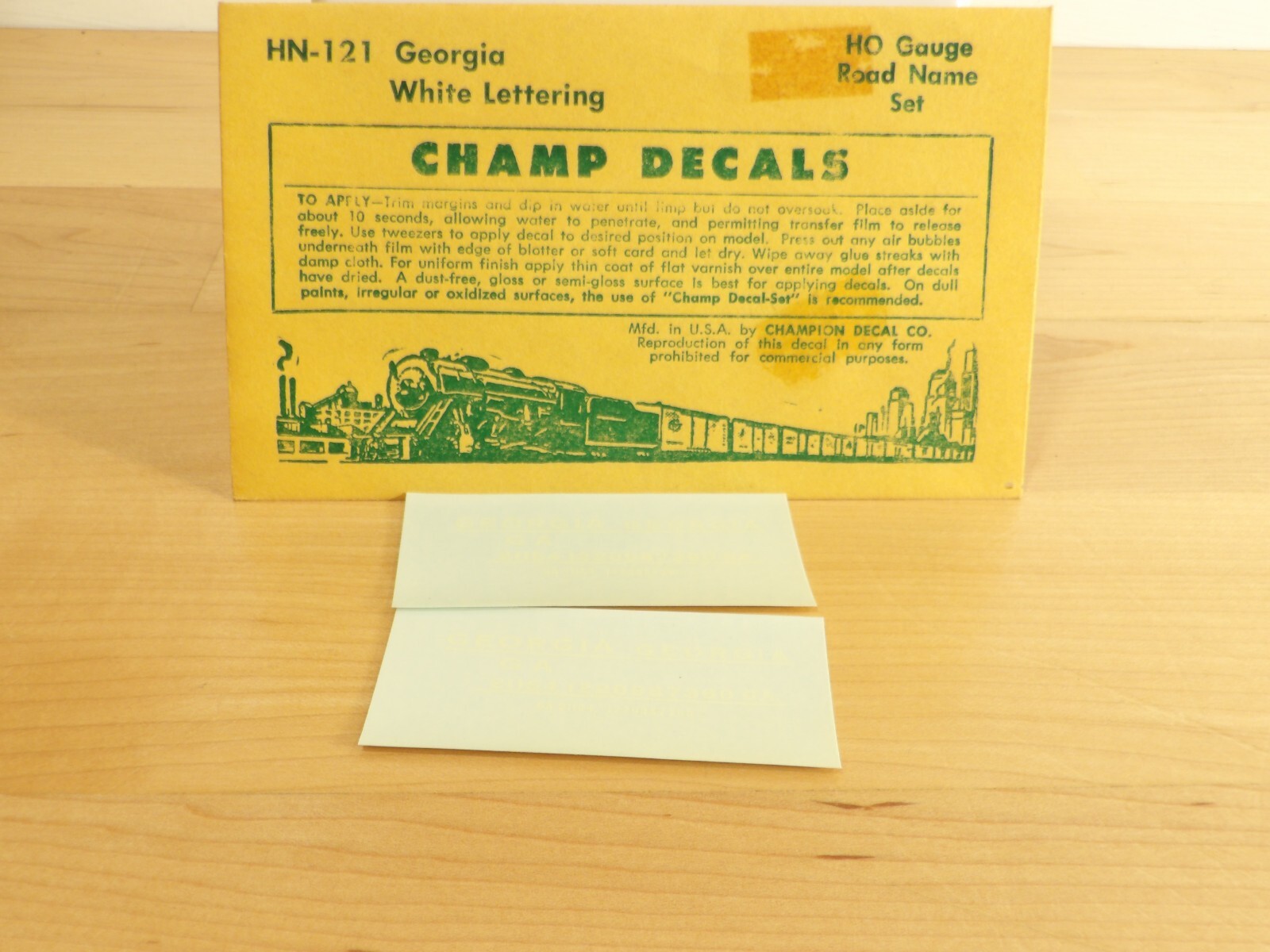Champ Decals HO HN-121 Georgia White Lettering | eBay