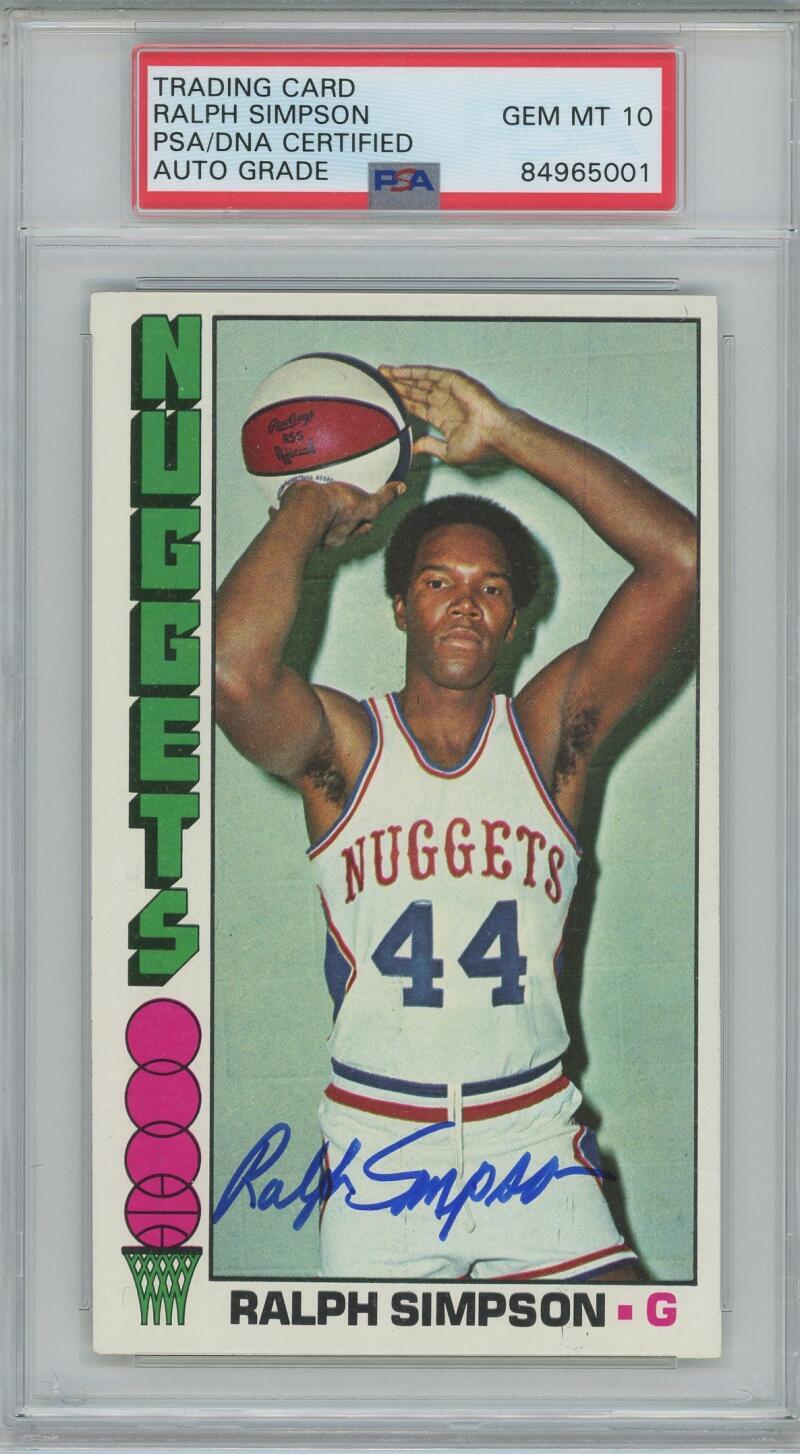 1976-77 Topps #22 Ralph Simpson signed Denver Nuggets PSA/DNA auto ...