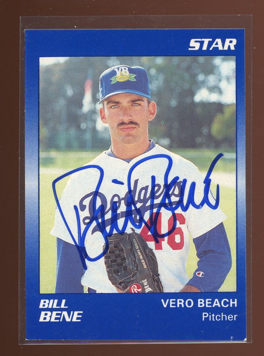 1990 Vero Beach Dodgers BILL BENE Signed Card autograph auto #1 PICK | eBay