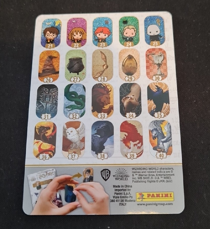 Wizarding World Harry Potter Metal Minicards Complete Set 1-40 (Panini ...