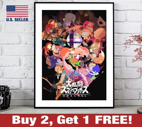 Super Smash Bros Ultimate Special Poster 18" x 24" Print Splatoon SSB ...