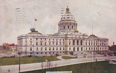 1910 Minneapolis, Minnesota,Postmark, State Capital, St. Paul ...