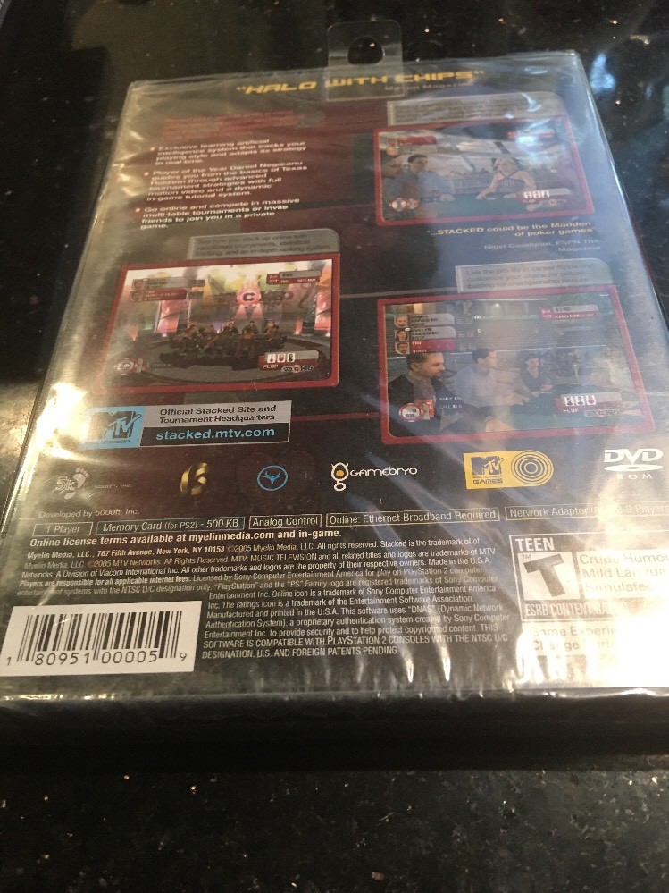 Stacked w/ Daniel Negreanu Sony Playstation 2 PS2 Factory Sealed ...