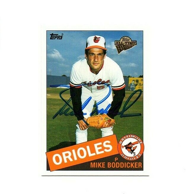 Mike Boddicker autograph signed 2004 Topps Fan baseball card Baltimore ...