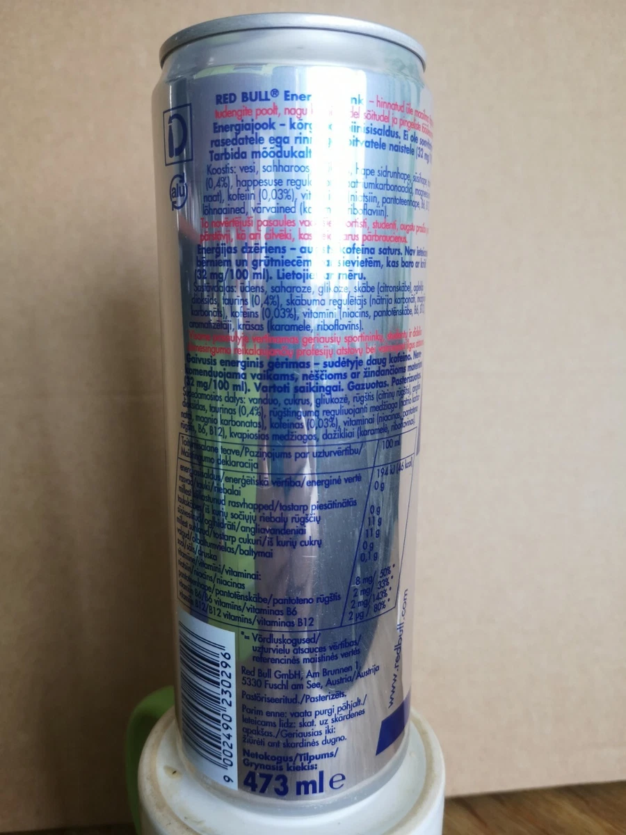 Red Bull Energy Drink Label