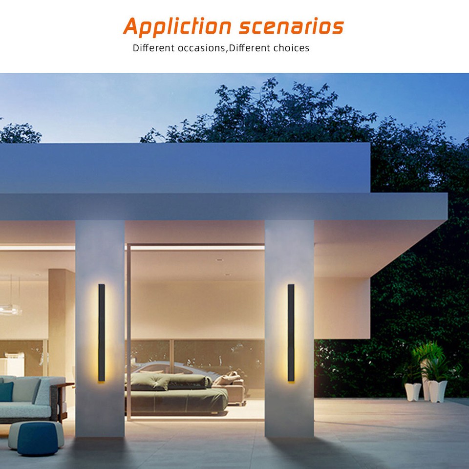 LED Modern Long Wall Sconce Waterproof Outdoor Home Lamp Light Sconce ...