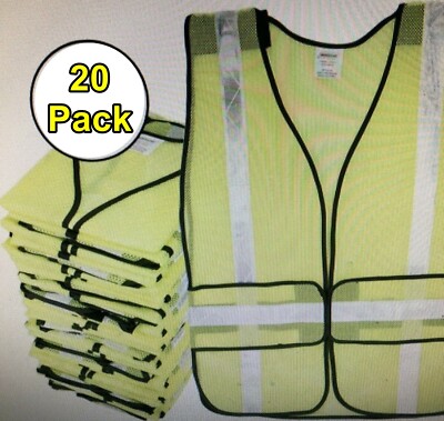 Lot of 20 IRONWEAR LIME GREEN REFLECTIVE BREAKAWAY SAFETY VEST 7015L ...