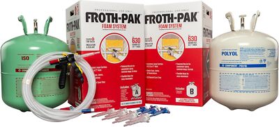 Froth Pak 630 Spray Foam Insulation Kit, Closed Cell 2-Part Foam, 15ft ...