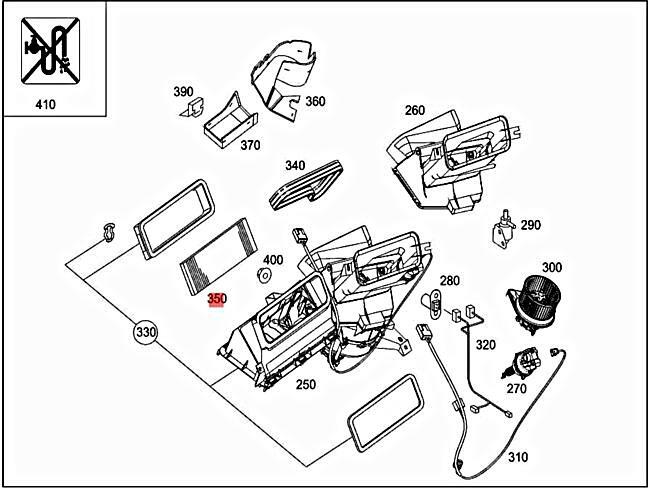 Genuine MERCEDES 903 905 909 5-t Box 909 Combination filter 9018300418 ...