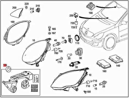 Genuine MERCEDES V251 R-CLASS W251 V251 Rs bracket 2518203314 | eBay