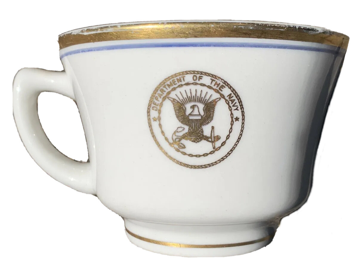 1969 DEPARTMENT OF THE NAVY COFFEE CUP, U.S. NAVY, CARIBE CHINA ...