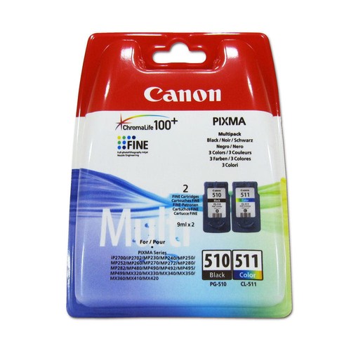 Canon PG-510 Black & CL-511 Colour Ink Cartridge For PIXMA MP272 ...
