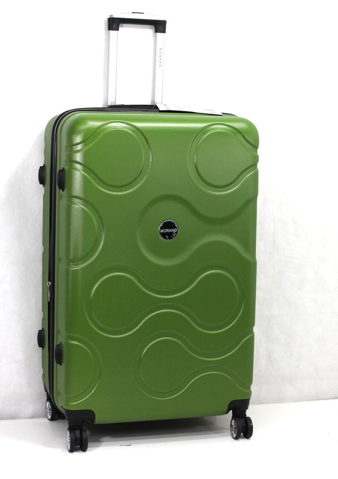 26" EXPANDABLE ABS Hard Shell Large Suitcase Spinner 4 Wheels Luggage ...
