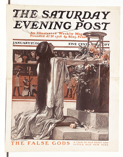 Original J C Leyendecker 1906 Saturday Evening Post Cover Art Nouveau ...