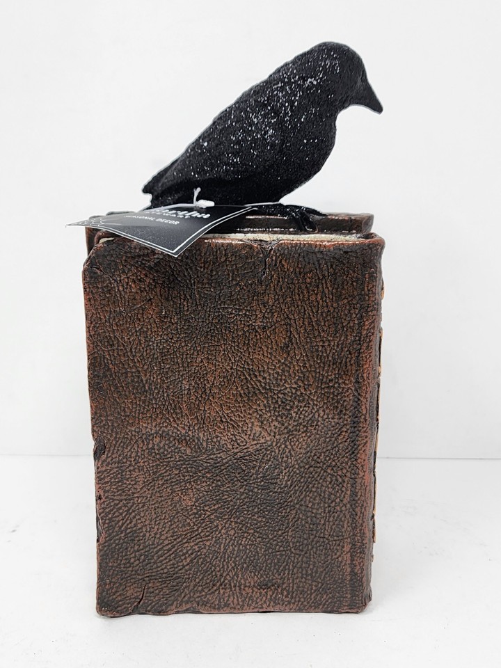 Martha Stewart Spells Potions Brews Books Glitter Raven Halloween Decor ...