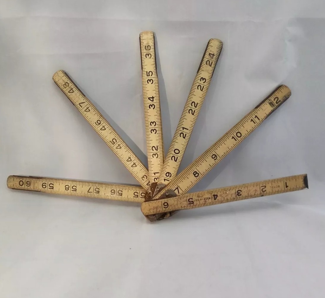 Vintage Folding Ruler Foldable Measuring Stick lot of 3. | eBay
