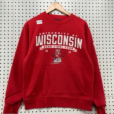 University Wisconsin Crewneck Sweatshirt Red 2015 Final Four Adult ...
