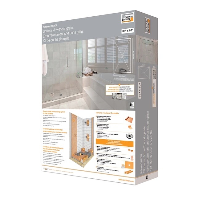 Schluter Kerdi Shower Kit 38" x 60" PVC Flange | eBay