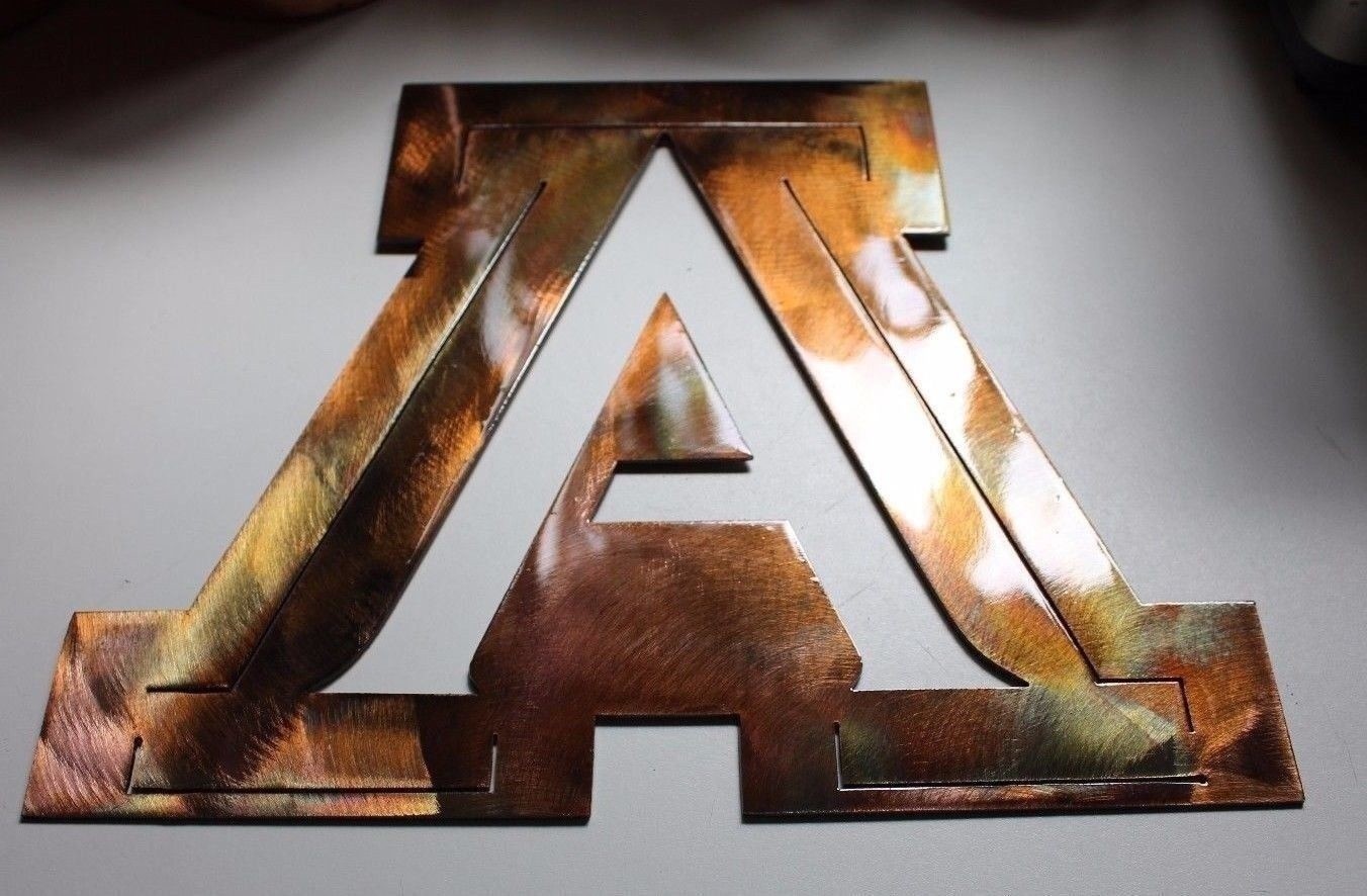 University of Arizona (Letter A) - Metal Wall Art - Copper 6" tall | eBay