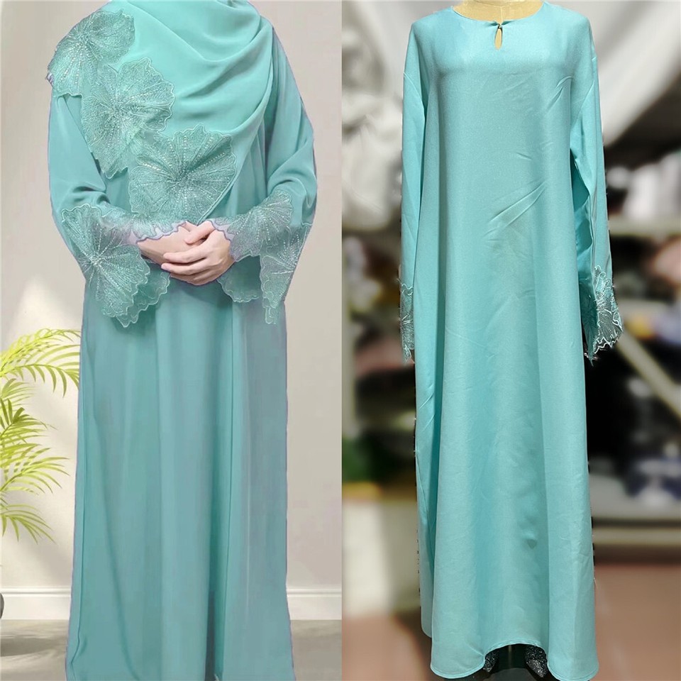 Dubai Hijab Dress Women Muslim Prayer Abaya Scarf Robe Gown Robe ...