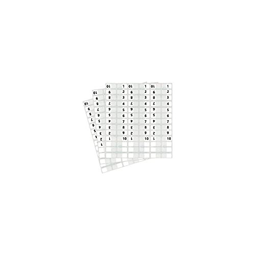 Numbered Tabs 1-10 Pre-Printed Divider Tabs Permanent Adhesive Index ...