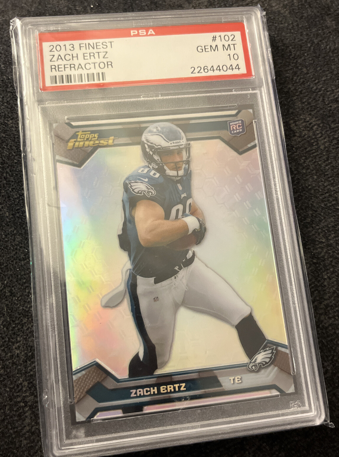 2013 TOPPS FINEST ZACH ERTZ REFRACTOR ROOKIE PSA 10 Eagles LEGEND Pop 5 ...