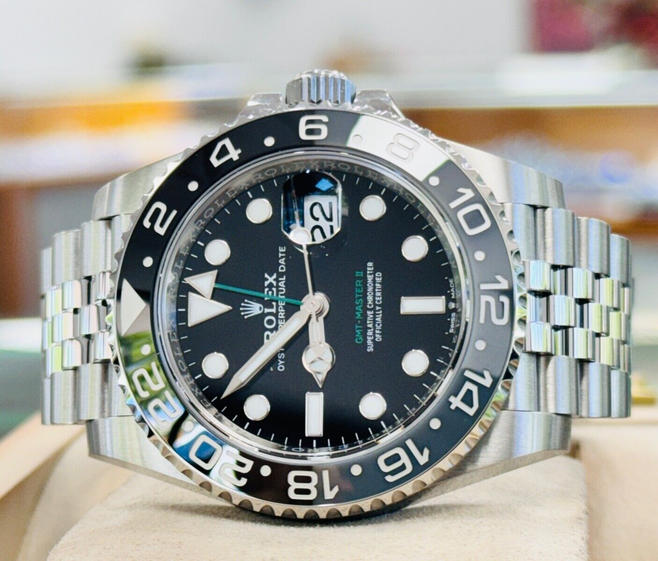 Rolex GMT-Master II Bruce Wayne Jubilee 126710 GRNR Watch BOX & PAPERS ...