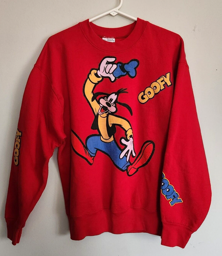 Vintage Disney Goofy Red Sweatshirt Size Large c7 | eBay