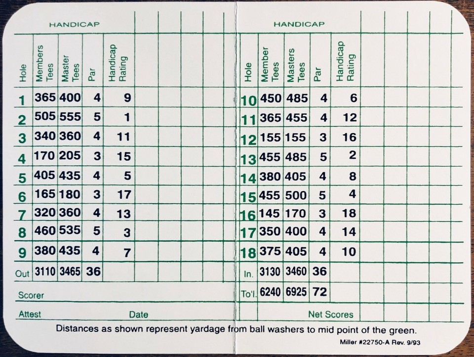MARTIN KAYMER Autograph Signed AUGUSTA NATIONAL SCORECARD PGA TOUR JSA ...