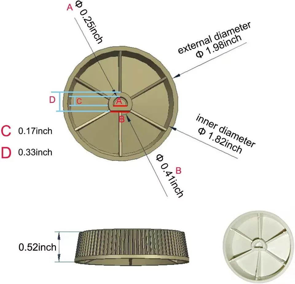 2PCS Baseboard Heater Thermostat Temperature Control Dial Knob ...