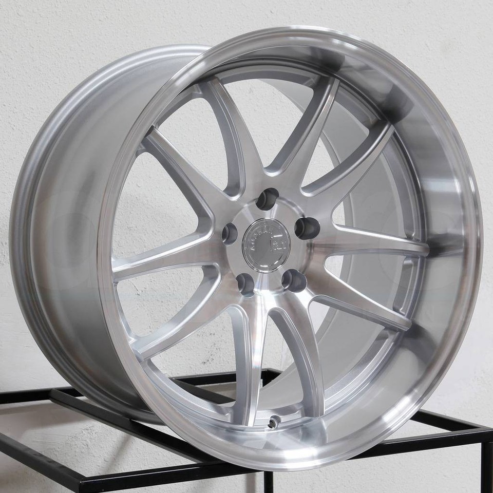 18x9.5 Silver Machined Wheels Aodhan DS02 DS2 5x114.3 15 (Set of 4) 73. ...