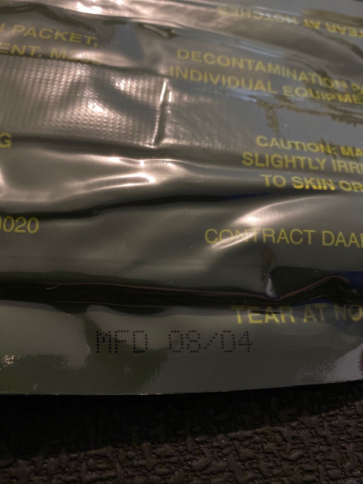 M295 Decontamination Kit Wipe X1 Army Marine Navy Prepper Survival MRE ...