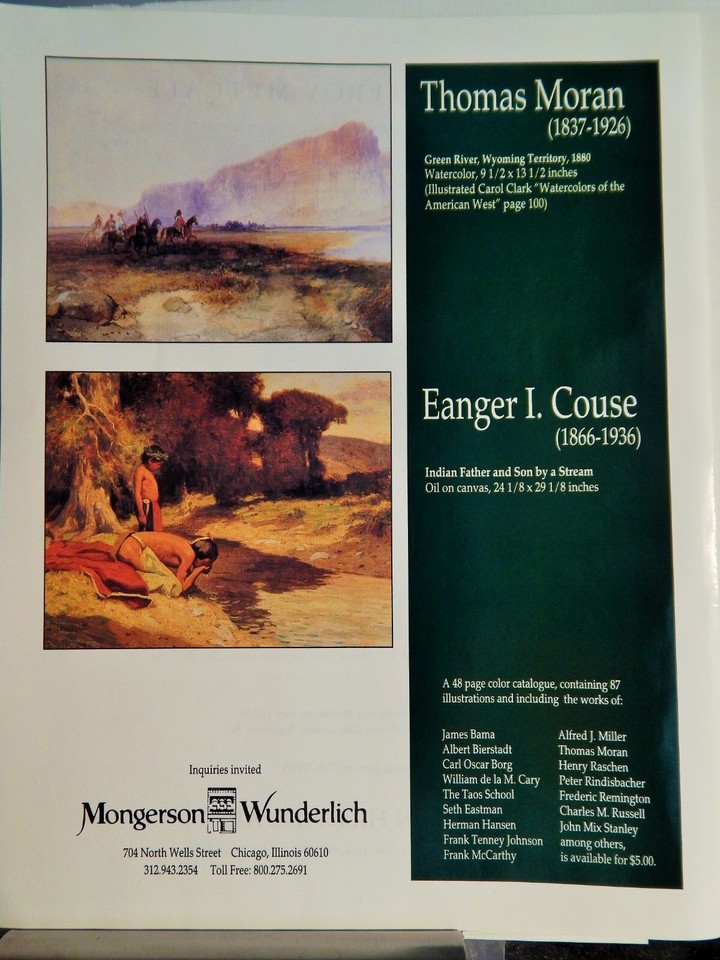 WILLARD LEROY METCALF/ THOMAS MORAN ART PIECES VTG ORIG 1995 ...