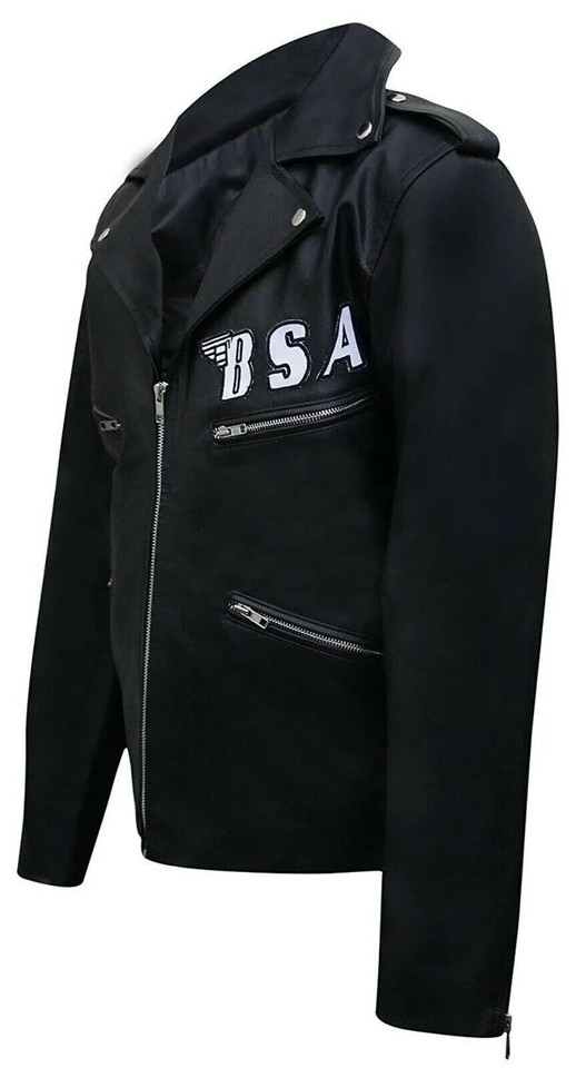 BSA George Michael Faith Rocker Revenge Real Leather Jacket For Men's ...
