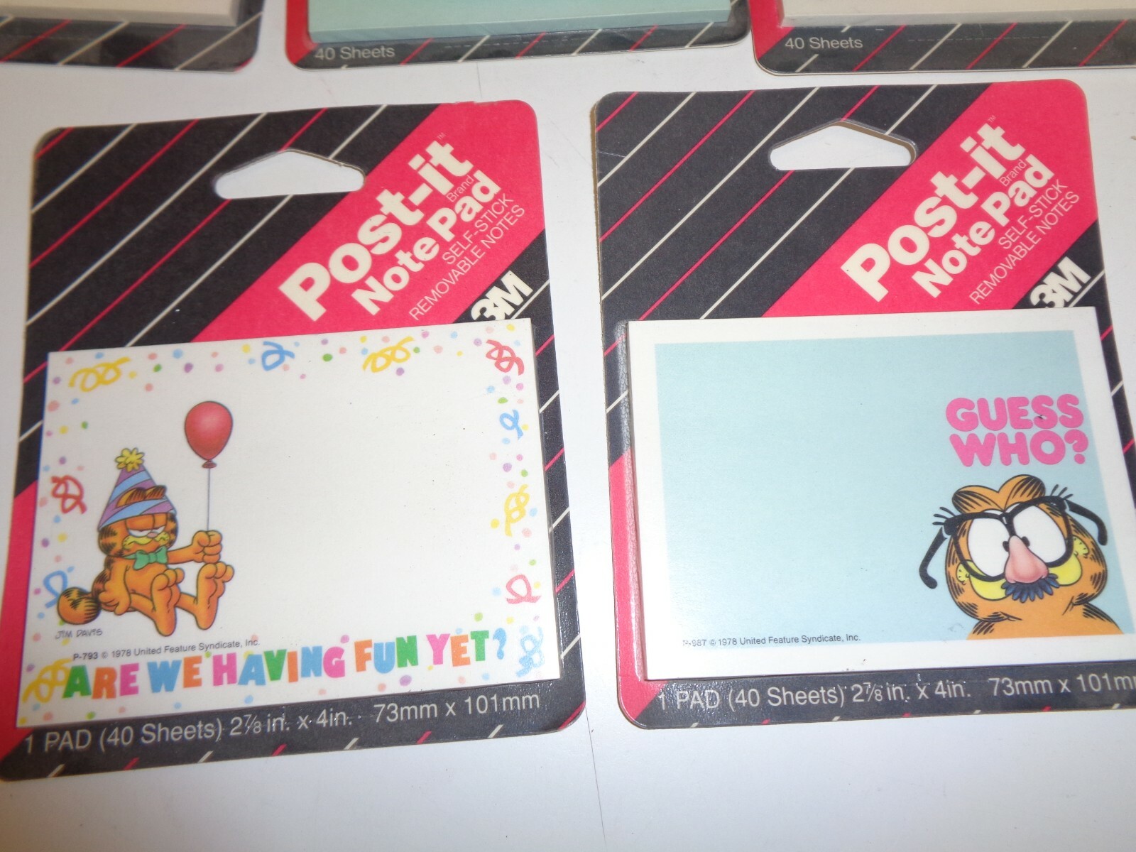 Vintage Post-It Note Pads Lot of 5 Garfield + | eBay