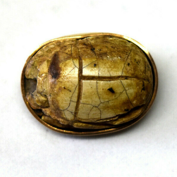 Ancient Egyptian 14K Solid Yellow Gold Scarab Beetle … - Gem
