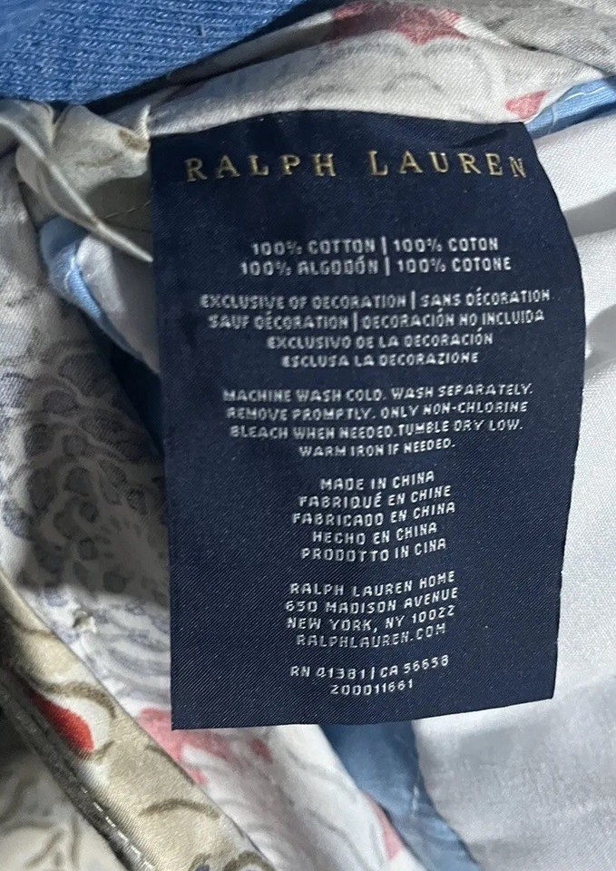 Lauren Ralph Lauren REMY KING COMFORTER Gorgeous!! Excellent Condition ...