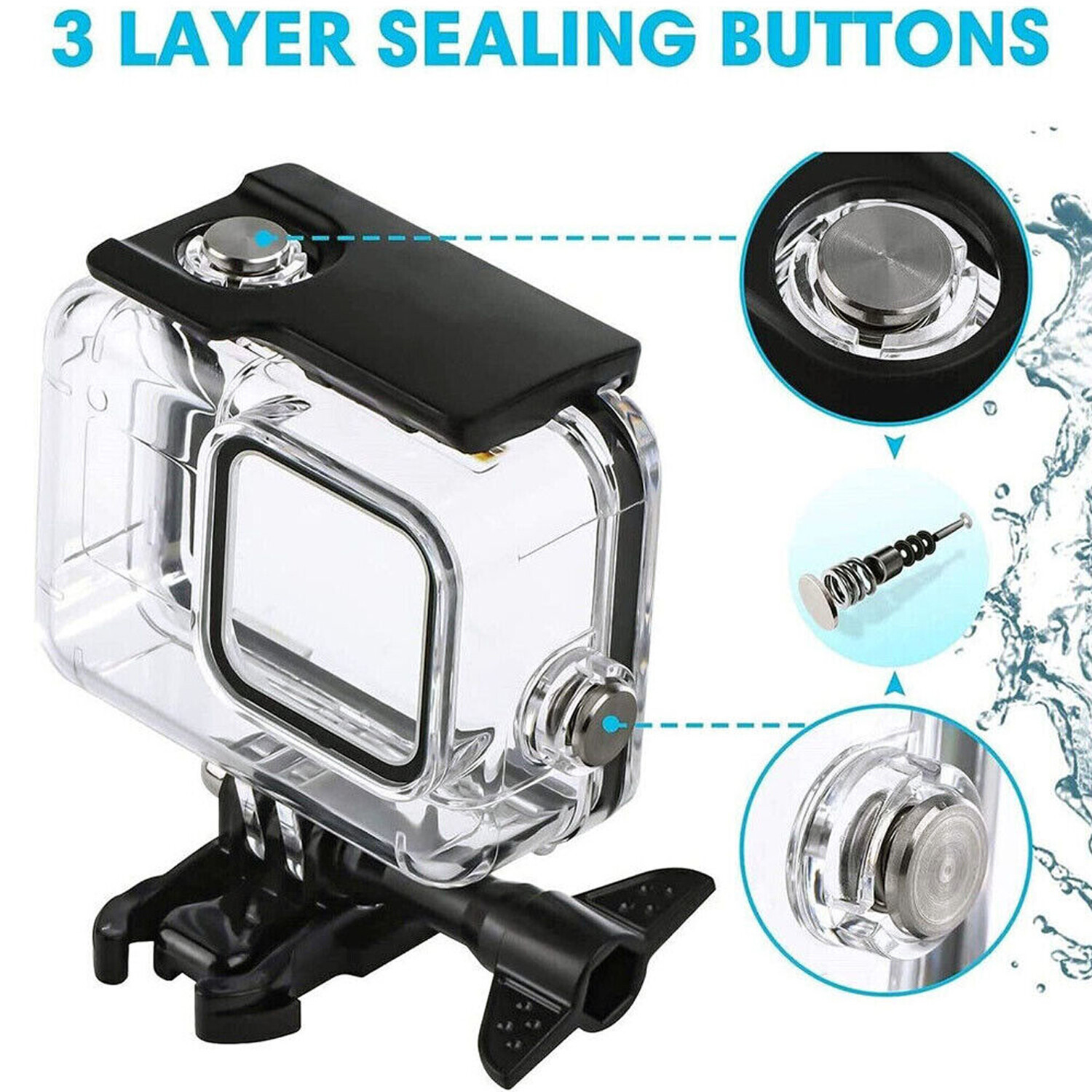 For GoPro Hero 9 10 11 Waterproof Case Protective Housing Diving ...