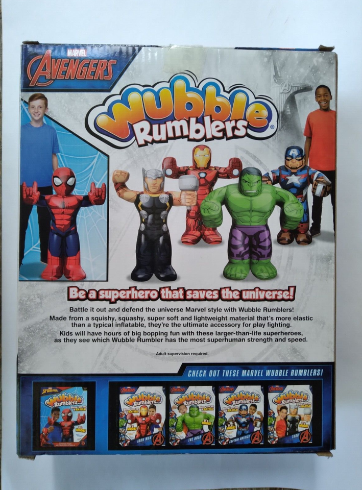 Wubble Rumblers Marvel Avengers Iron Man Superhero Action Inflatable ...