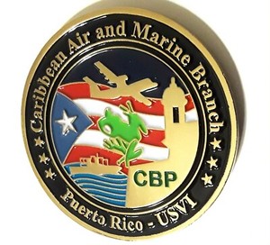 CARIBBEAN AIR MARINE BRANCH Challenge Coin US BORDER PATROL CBP PUERTO ...