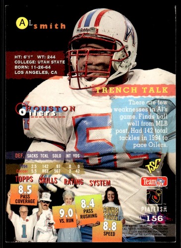 1995 Stadium Club Football Card Al Smith Houston Oilers #156 8467 | eBay
