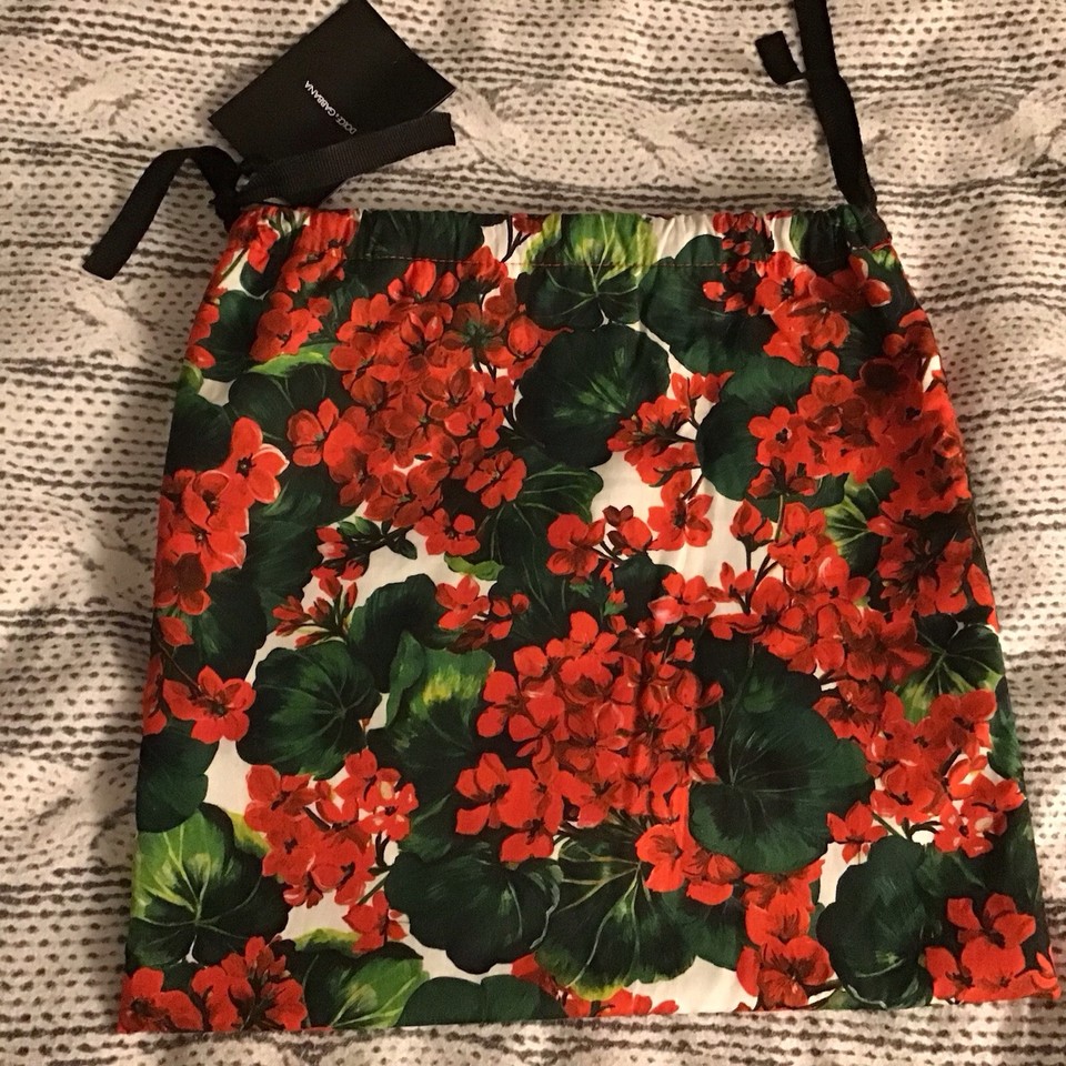 Dolce & Gabbana Fabric Draw String Bag Geranium Fabric | eBay UK