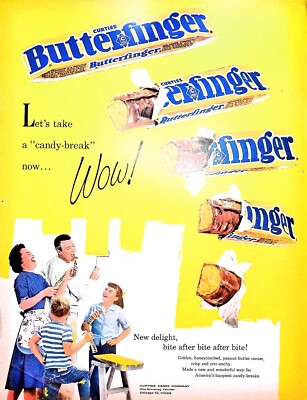 Original 1961 Butterfinger Ad: Lets take a candy-break now, wow! | eBay