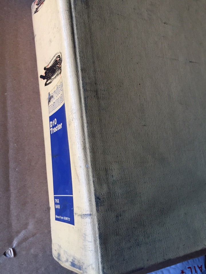 Caterpillar Oem D10 Tractor (76x,84w) Service Manual. Cat Factory ...