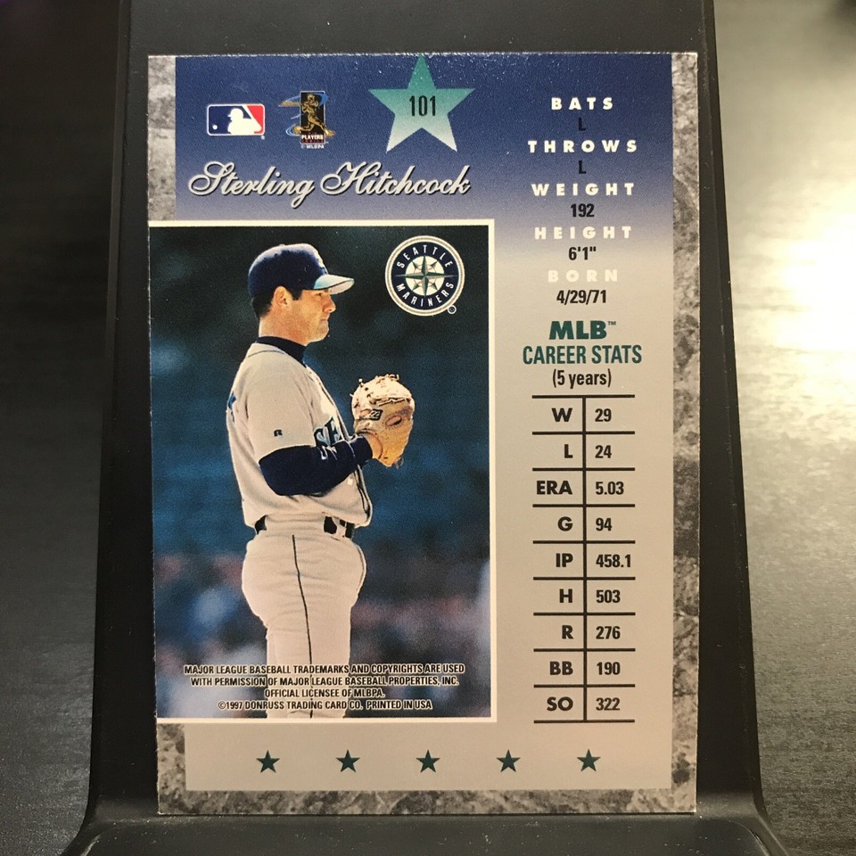 1997 Donruss Elite. Sterling Hitchcock . Seattle Mariners #101 | eBay