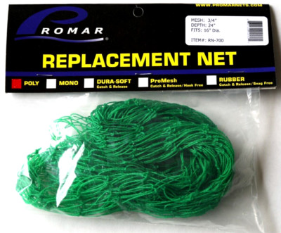 Promar Replacement Net RN-700 - 24" Deep for 16" dia Frame, 3/4" Green ...