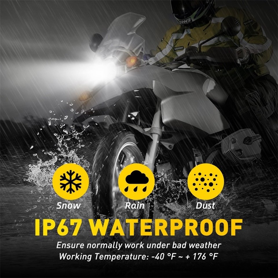 H4 Led Motorcycle Headlight Bulbs 12V Led Motorbike Headlamp 1400Lm ...