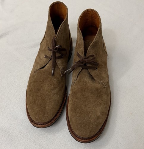Allen Edmonds Boots Chandler Tan Suede Chukka Mens Size 10D Dainite ...