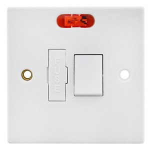 13 AMP Switched Fused Spur Electrical Connection Unit With Neon White ...