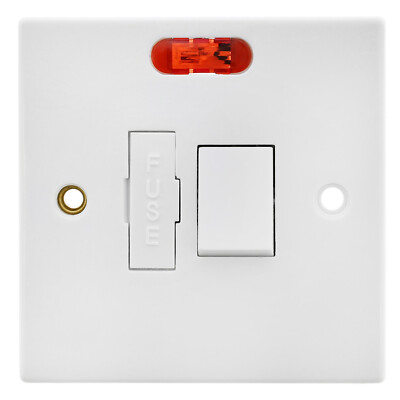 13 AMP Switched Fused Spur Electrical Connection Unit With Neon White ...